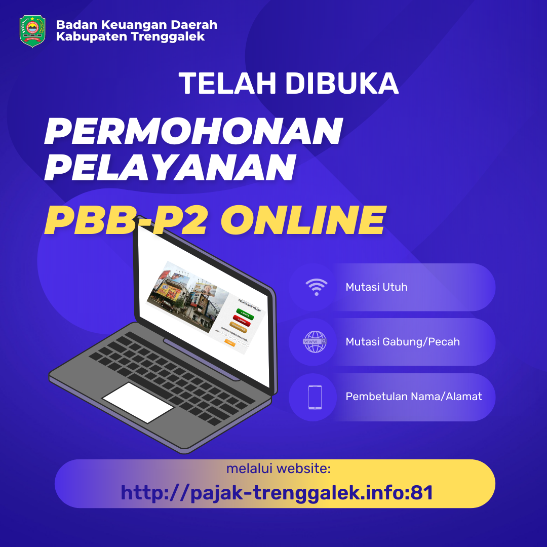 PELAYANAN PBB-P2 SECARA ONLINE – bakeuda trenggalek