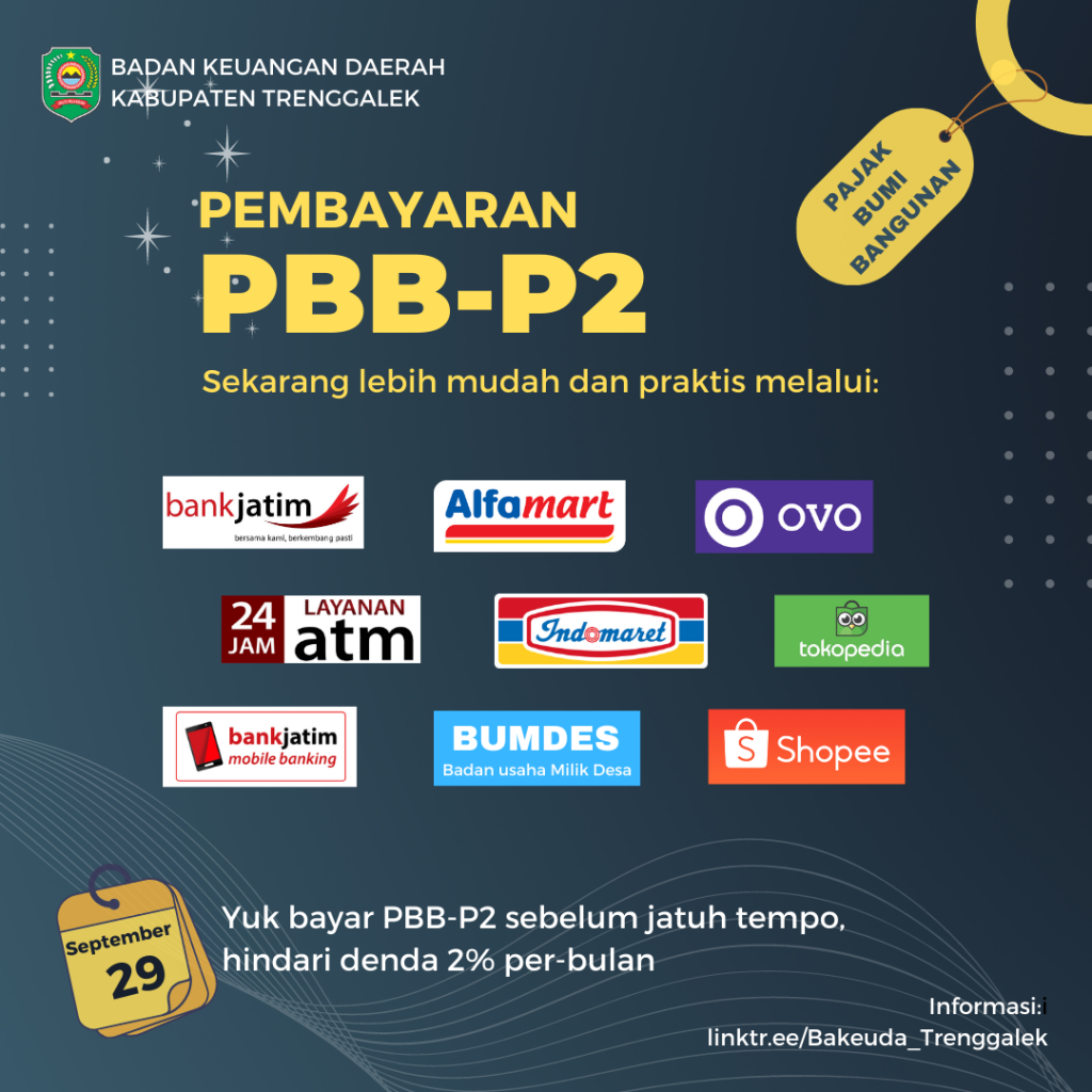 PEMBAYARAN PBB-P2 SEKARANG LEBIH MUDAH – bakeuda trenggalek